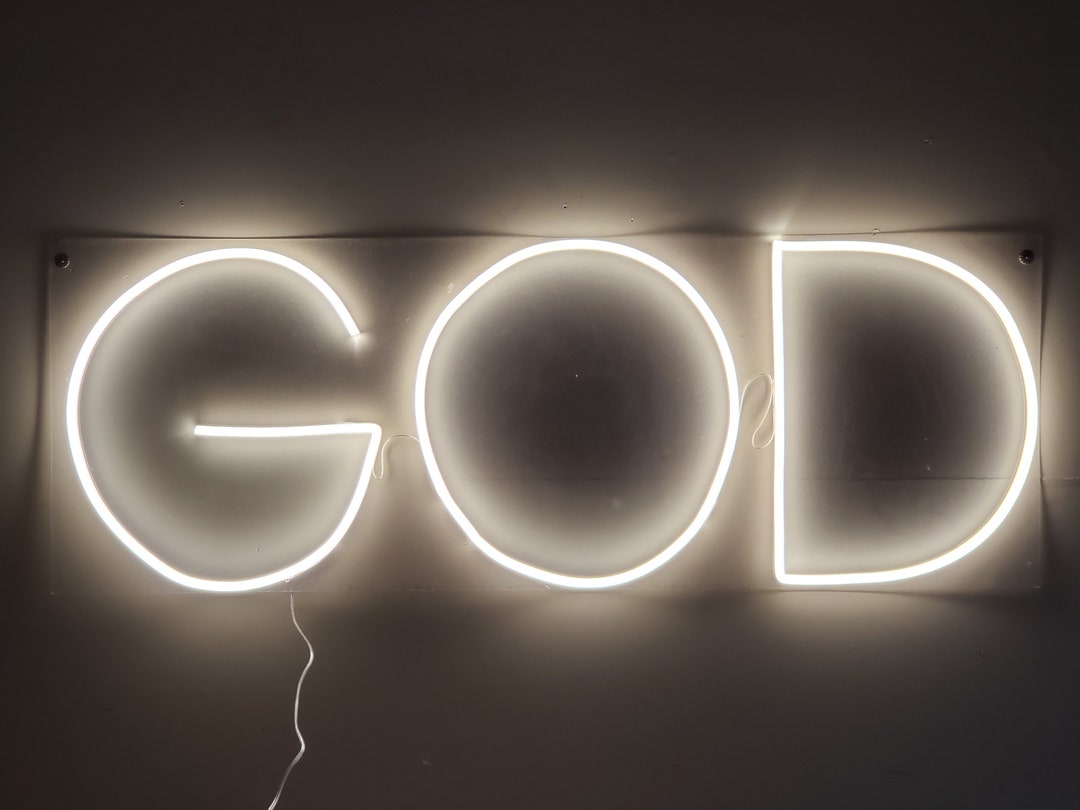 GOD Neon Sign Light up Sign Neon Sign Custom Neon Sign Last Name Sign ...