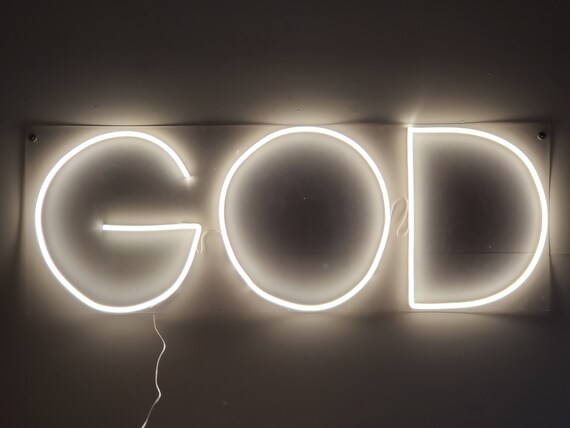GOD Neon Sign Light up Sign Neon Sign Custom Neon Sign Last | Etsy