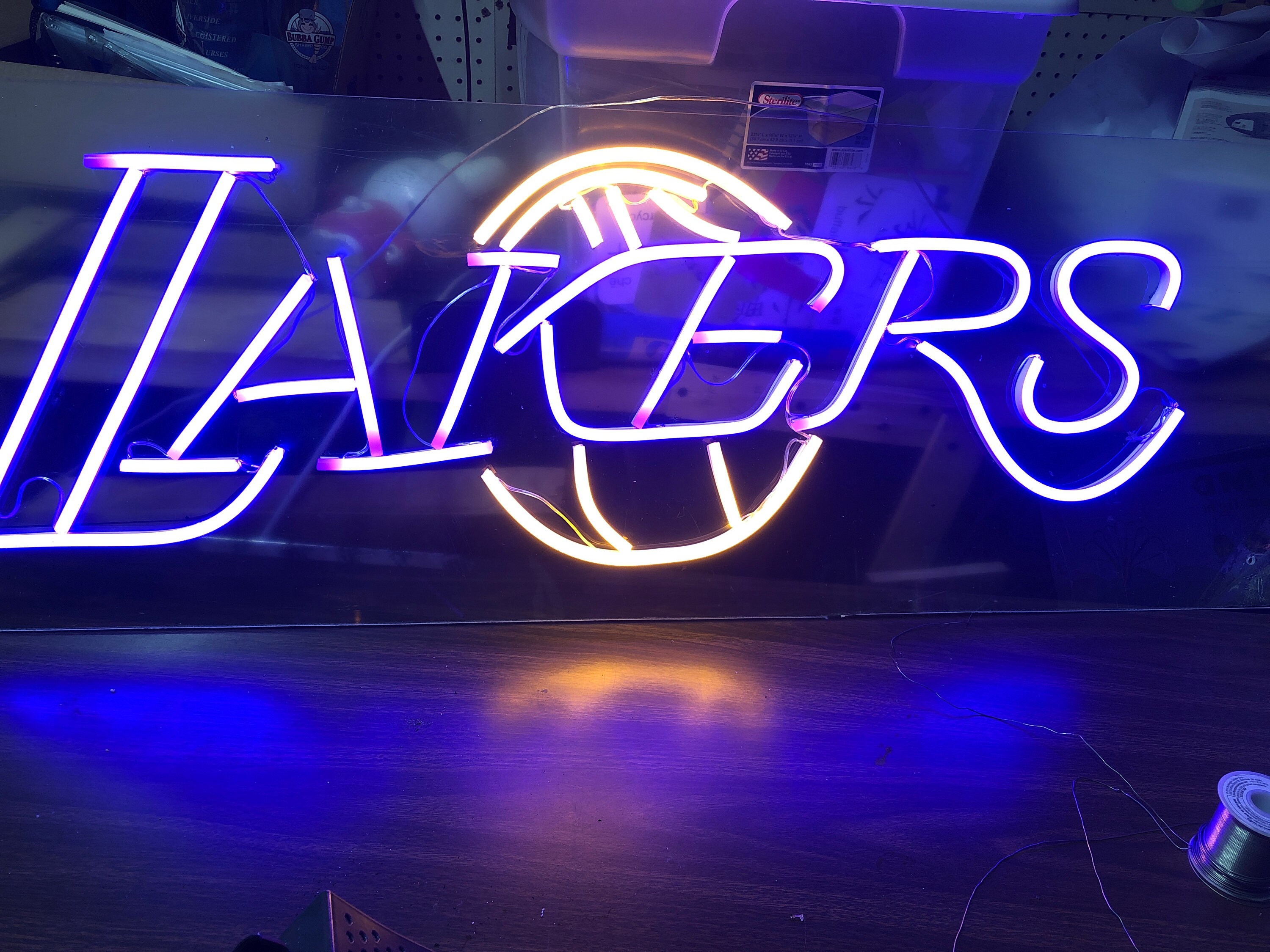Lakers Light up Sign Neon Sign Custom Neon Sign Last Name Sign Bon ...