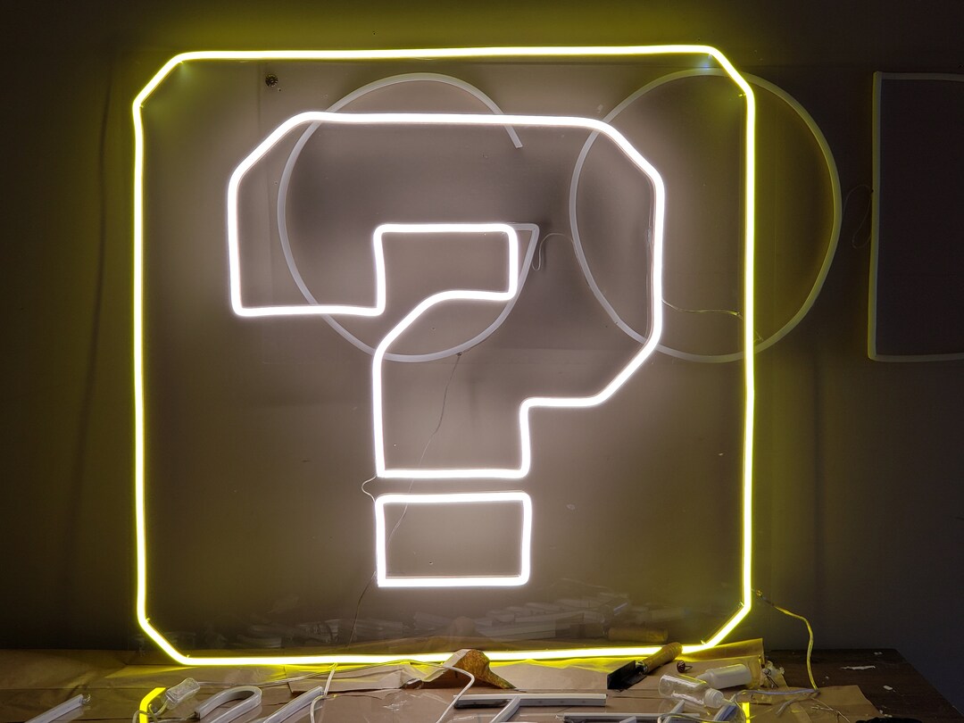 Question Mark Light up Sign Neon Sign Custom Neon Sign Last Name Sign ...