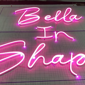Bella in Shape Custom Name Sign Light up Sign Neon Sign Custom Neon ...