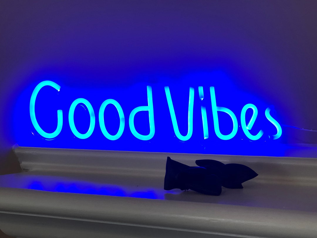 Good Vibes Neon Light up Sign Neon Sign Custom Neon Sign Last Name Sign ...