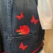Wild Rose Appliqued Denim Vest and Tshirt - Etsy