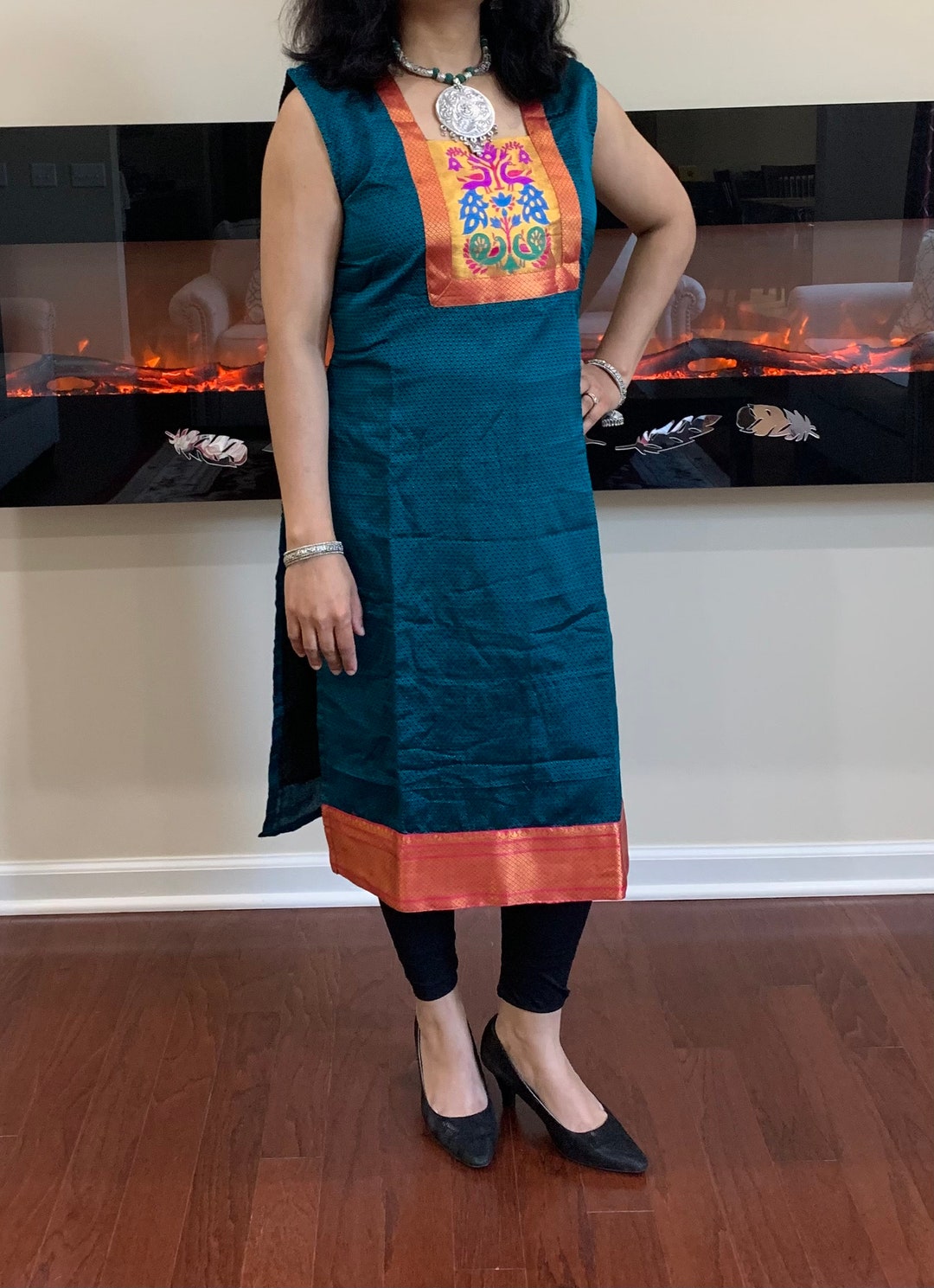 Khun/khan Paithani Kurti - Etsy