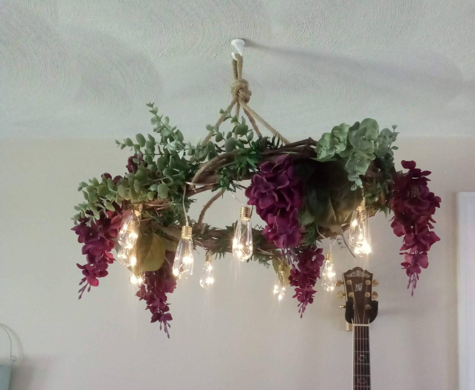 Custom Unique Chandelier Rustic Grapevine Chandelier Floral - Etsy