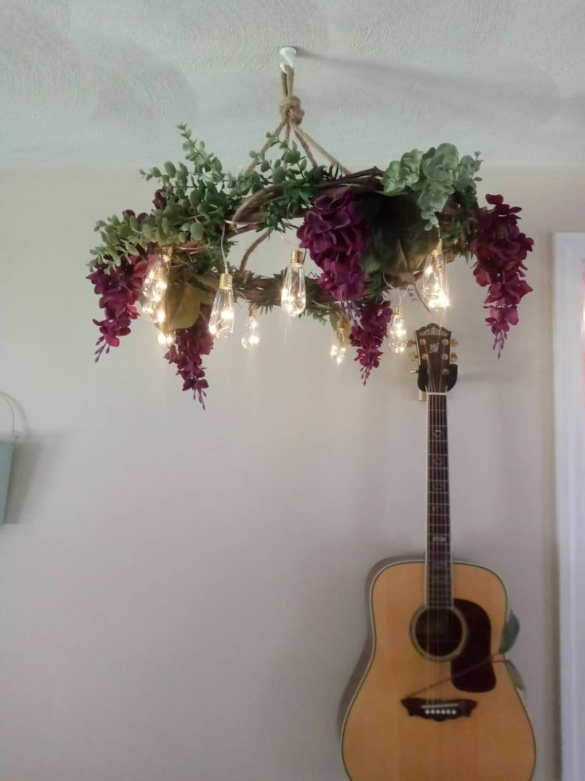 Custom Unique Chandelier Rustic Grapevine Chandelier Floral - Etsy
