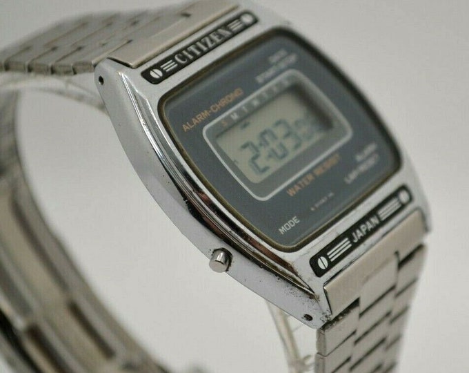 Citizen Alarm Chronograph Vintage 80s Digital Watch From Japan - Etsy