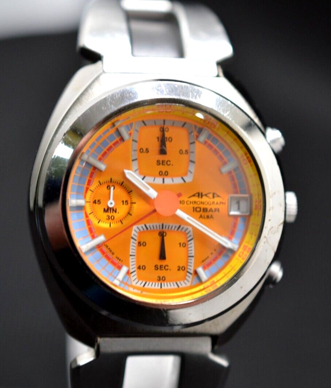 Vintage Seiko ALBA AKA Chronograph Orange Three Dial From - Etsy