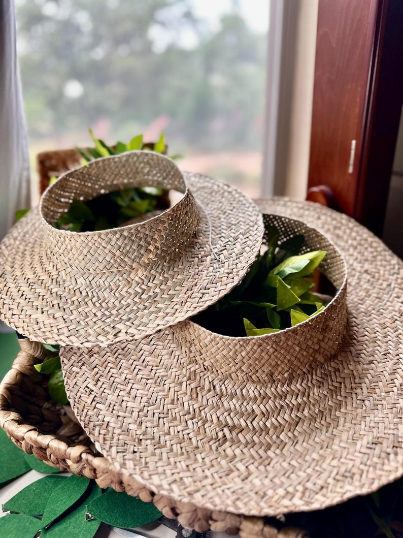 Puka Papale "crownless Hat" (full Brim) - Etsy