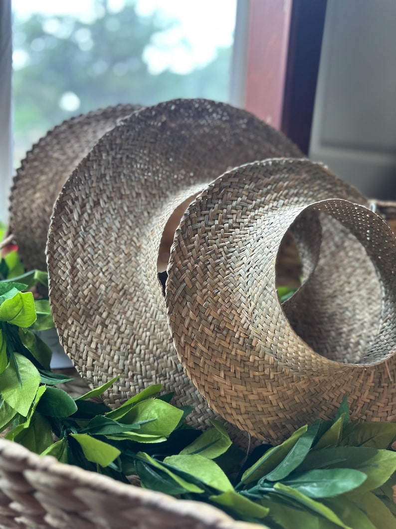 Puka Papale "crownless Hat" (full Brim) - Etsy