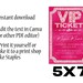 VIP Ticket Party Invitation With Pink Glitter and Diamonds, Instant ...