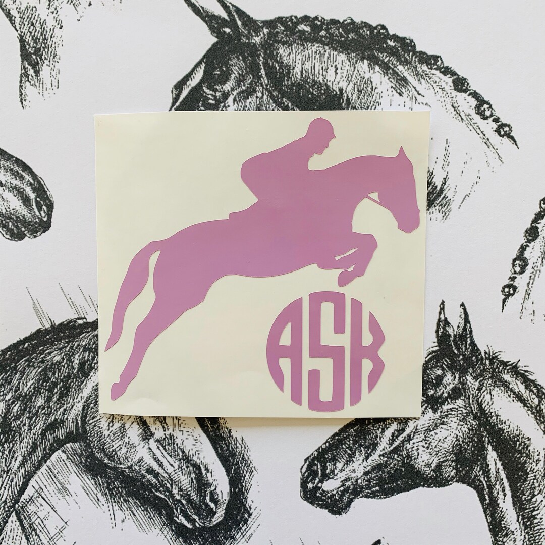 Personalized Monogram Horse Jumping - Equestrian Gift, Waterproof ...