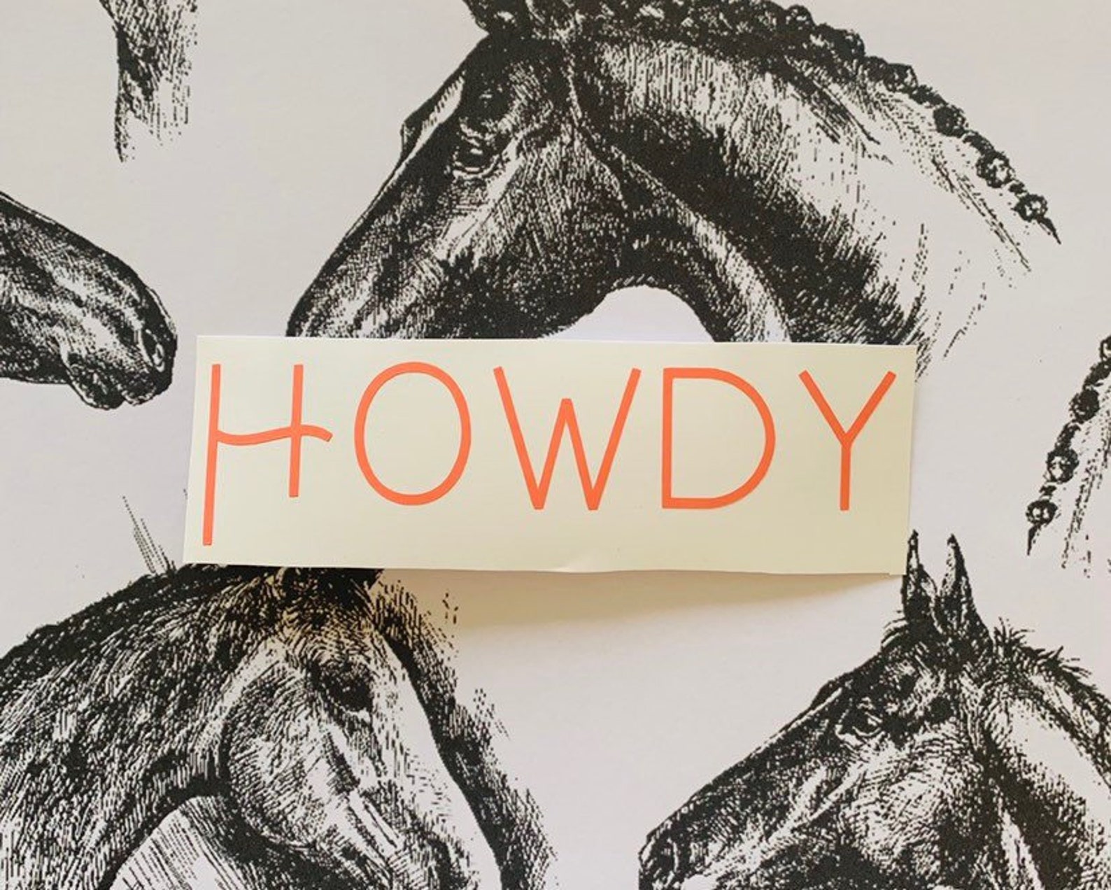 Howdy Vinyl Decal Sticker Equestrian Gift Horse Decor | Etsy