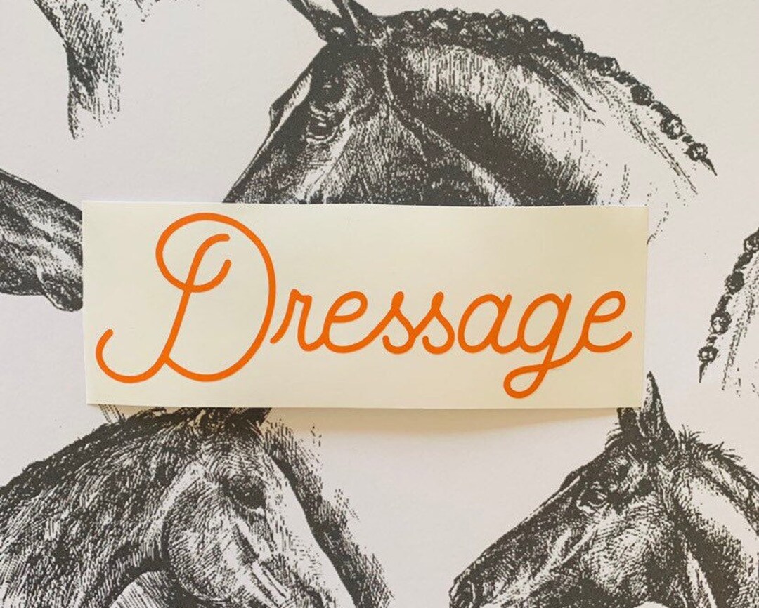 Dressage Decal - Vinyl Sticker, Equestrian Decor, Horse Gifts, Tack ...
