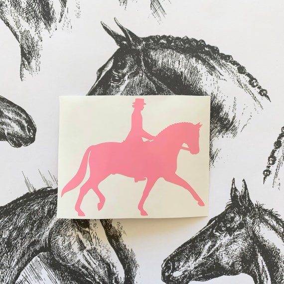 Dressage Rider Decal Equestrian Gift Trot Horse Sticker - Etsy