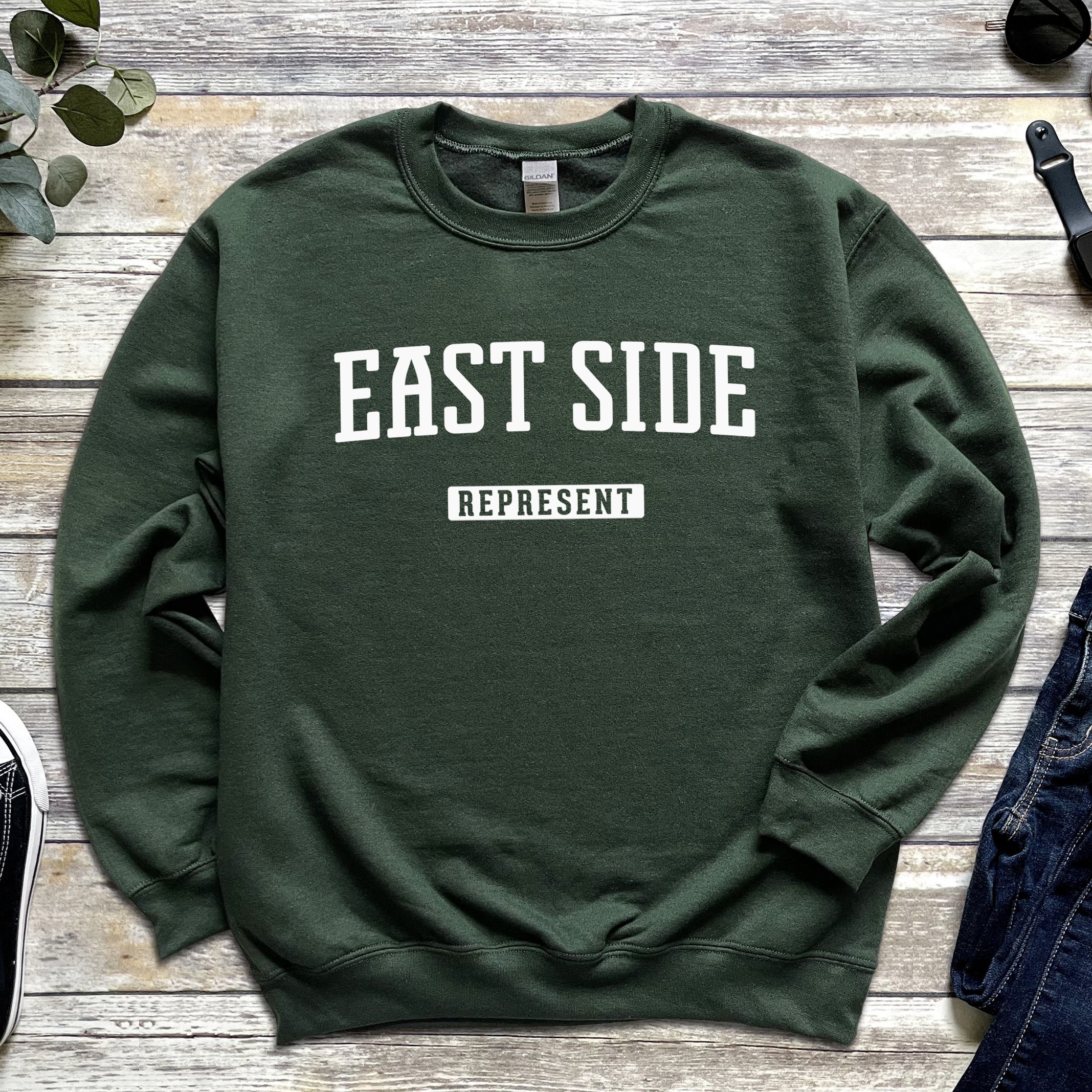 East Side Sweatshirt East Side Represent Crewneck Sweatshirt Men Women ...