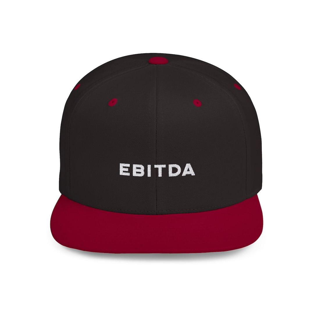 EBITDA Flat Bill Hat | Embroidered EBITDA Flat Bill Snapback | EBITDA ...