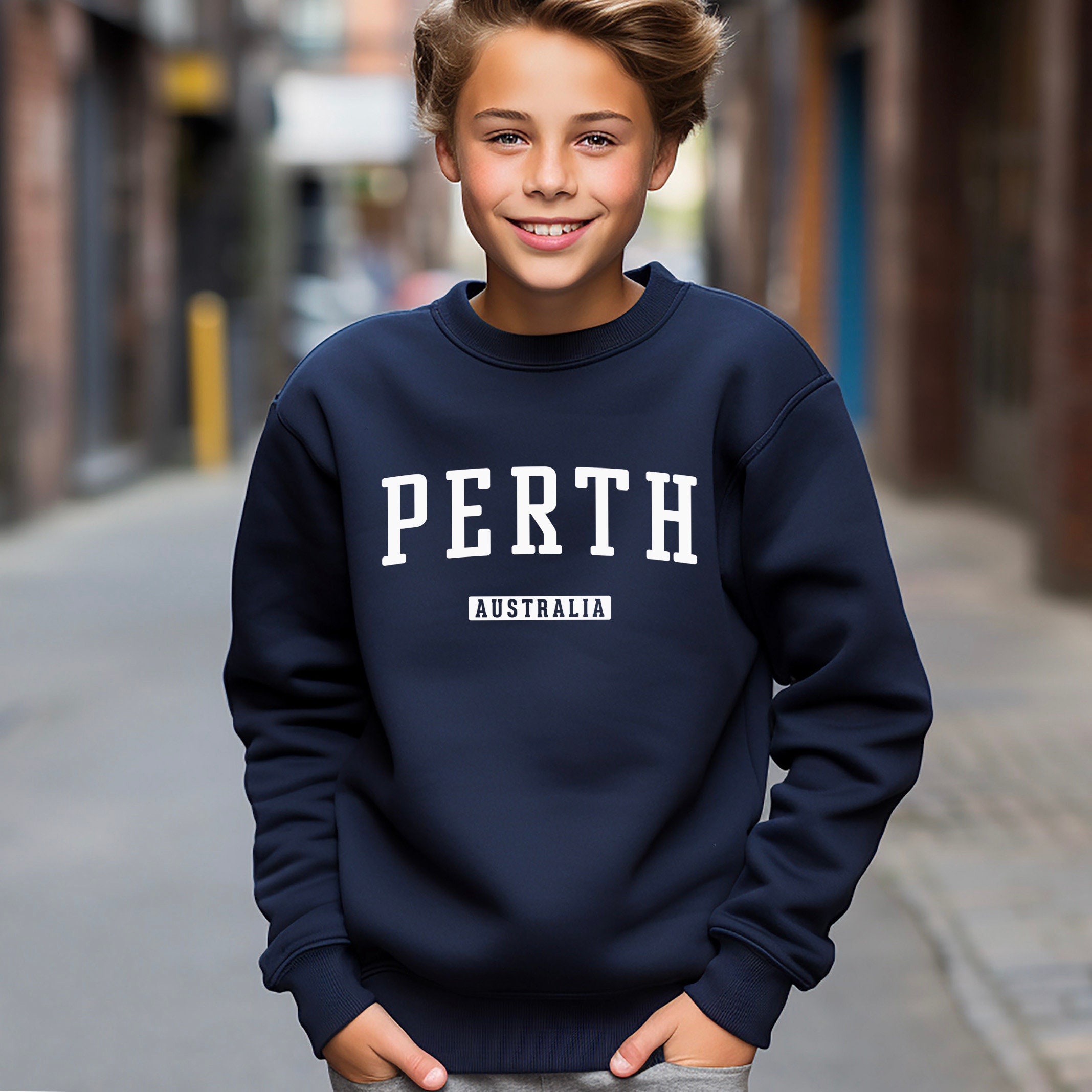 Perth Sweatshirt for Kids | Perth Australia Youth Crewneck Sweatshirt ...
