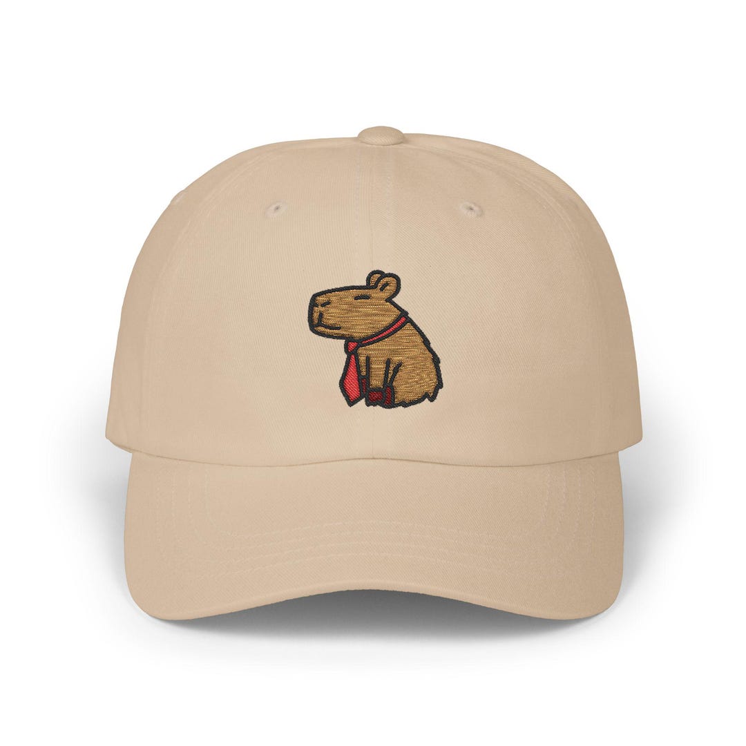 Capybara Dad Hat | Classic Embroidered Capybara Dad Cap | Capybara Hat ...