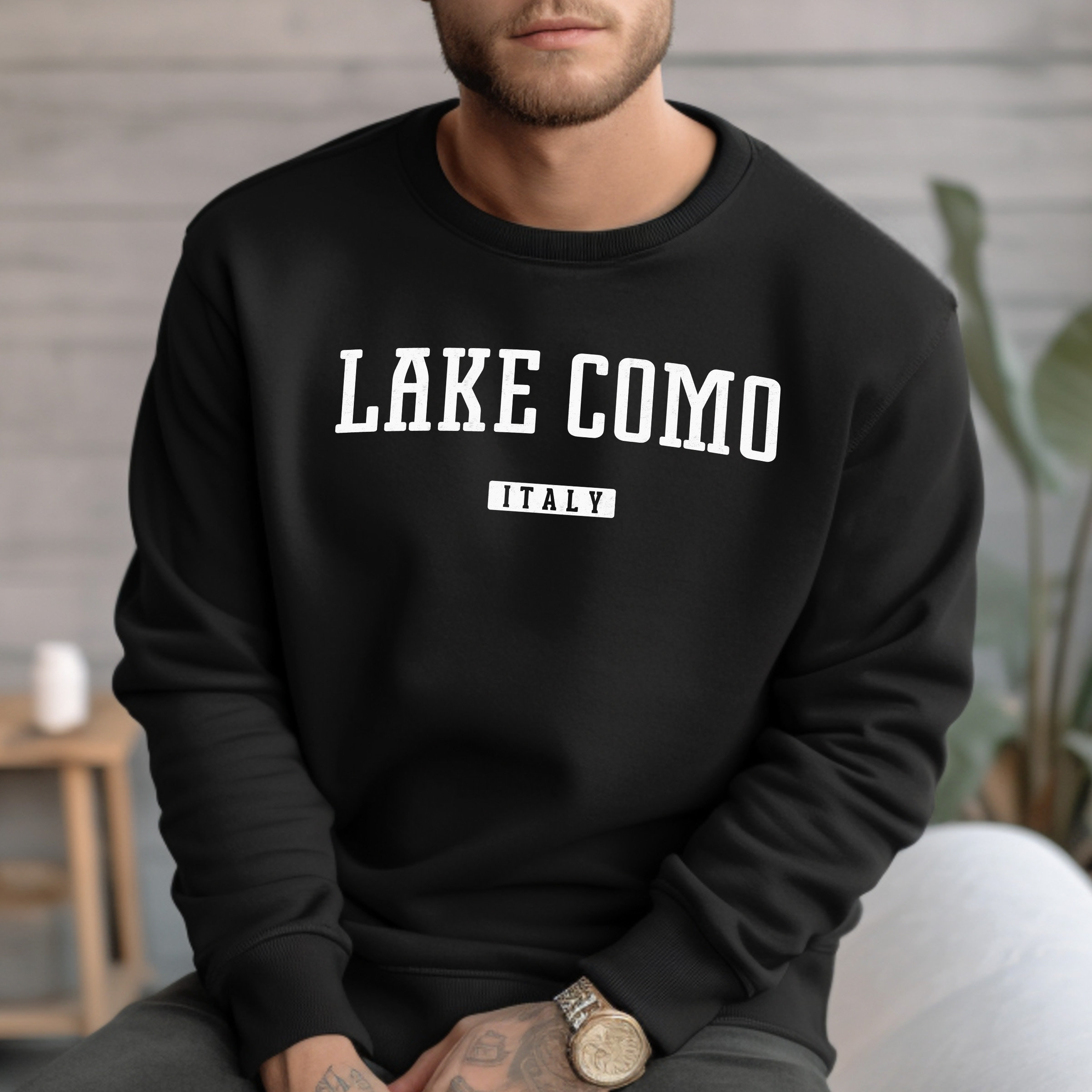 Lake Como Sweatshirt | Lake Como Italy Crewneck Sweatshirt | Lago Di ...