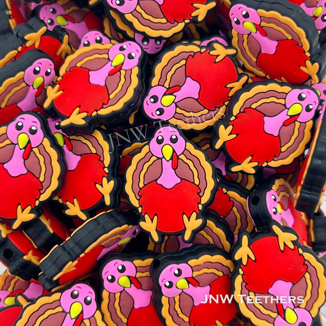 Cute Turkey for Christmas Silicone Focal Beads - Etsy