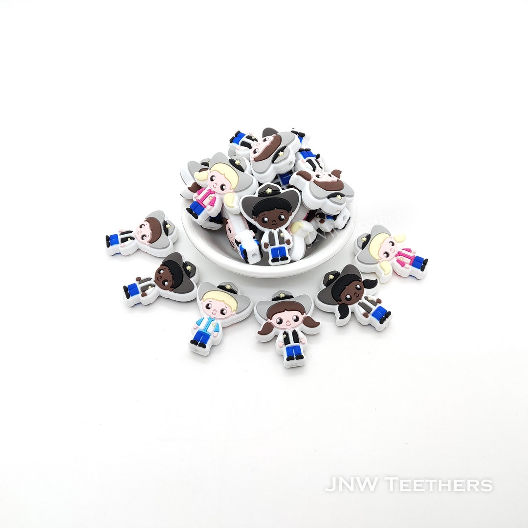 Cowboy & Cowgirl Silicone Focal Beads Sensory Beads Silicone - Etsy