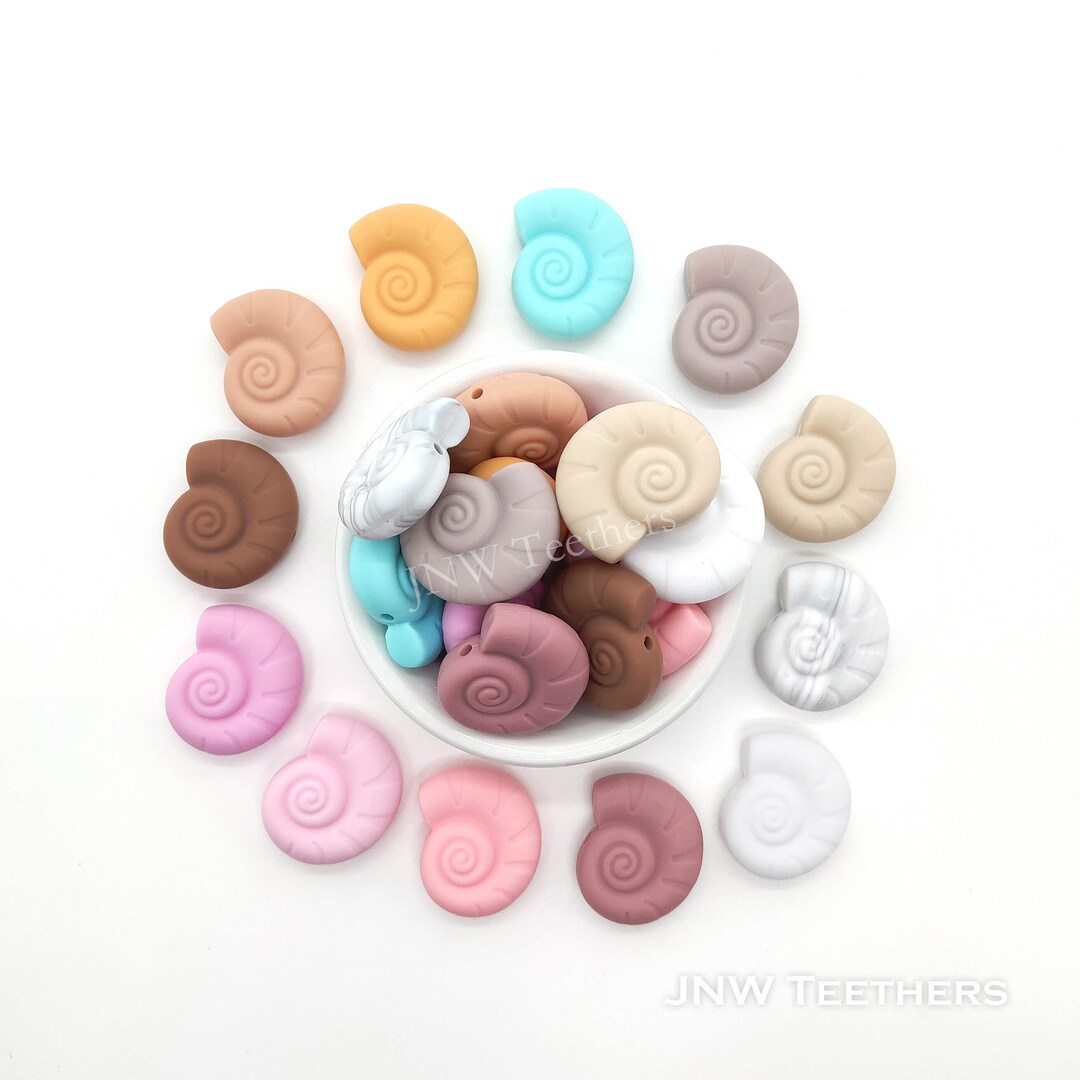 Land Snail Shell Silicone Beads Sea Muffin Snail Silicone - Etsy