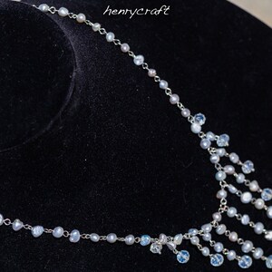 Silver Pearl Bridal Waterfall Made to Order Necklace - Etsy