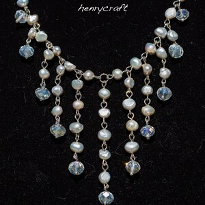 Silver Pearl Bridal Waterfall Made to Order Necklace - Etsy