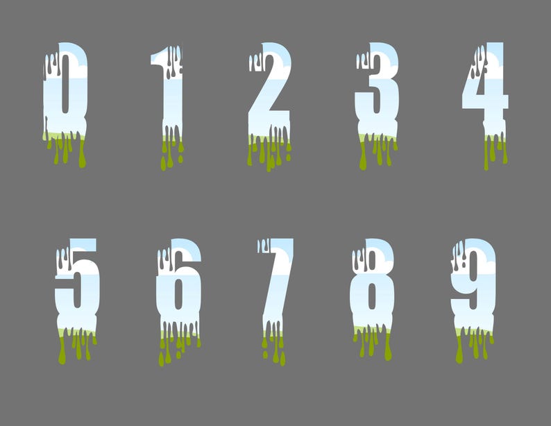 Drip Drip Alphabet (A-Z) & Numbers (0-9) ~ Canva Frames ~ Canva ...