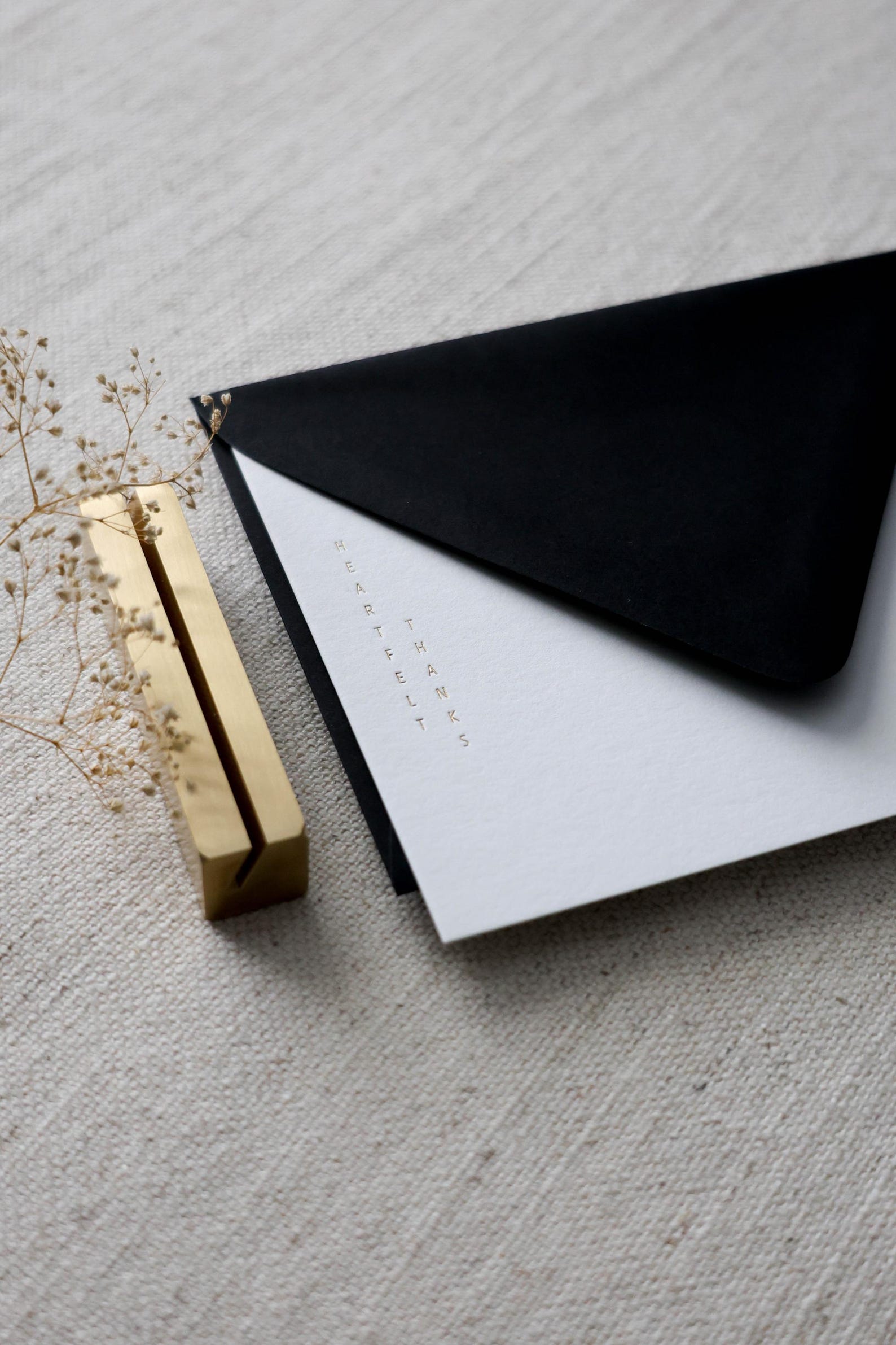 Heartfelt Thanks Thank You Cards | Foil Pressed | Minimal - Etsy