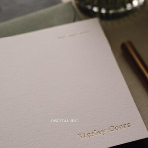 Personalized Note Cards Set With Foil Pressed Minimalist Design - Etsy