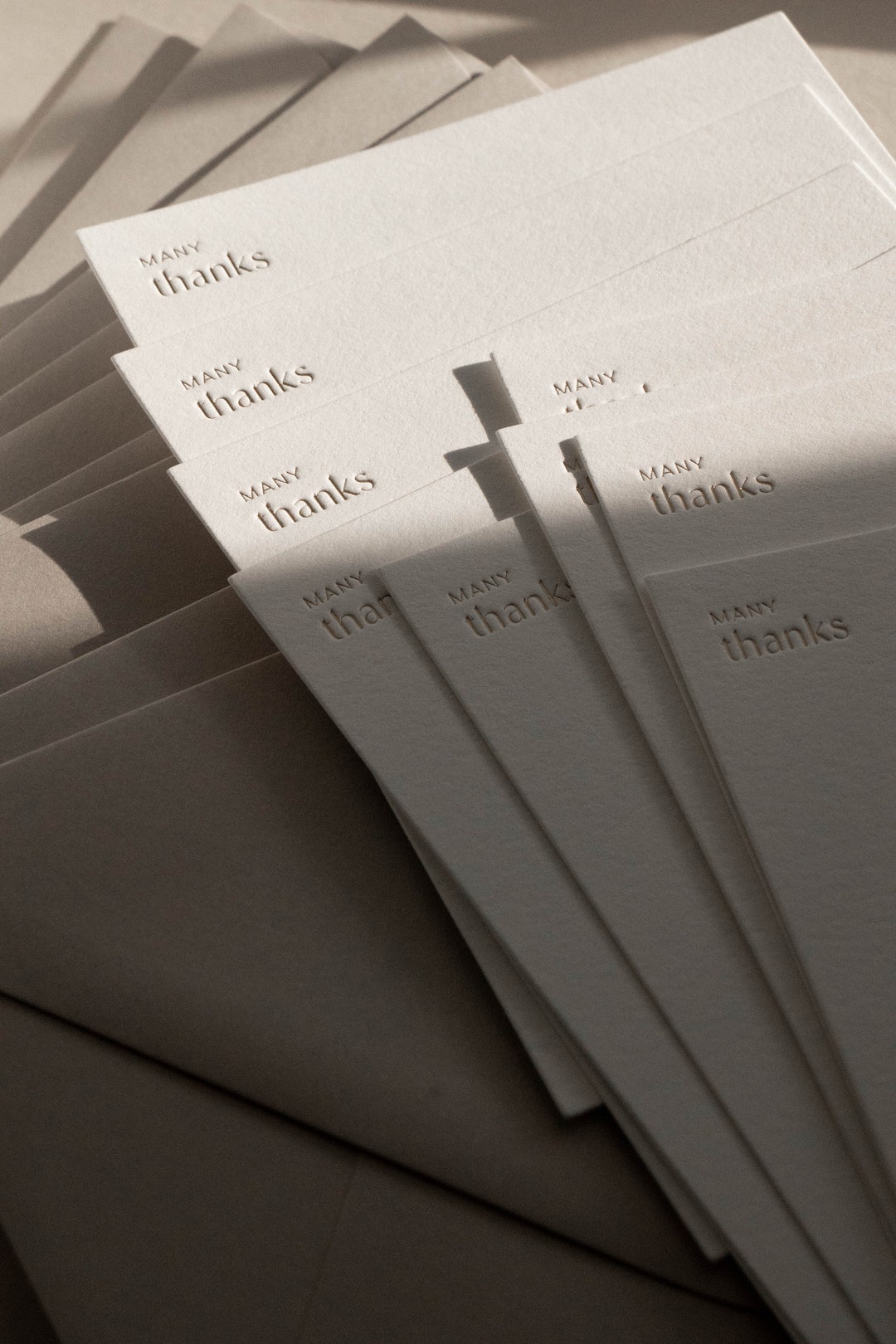 Many Thanks Thank You Card | Foil Pressed | Minimal - Etsy