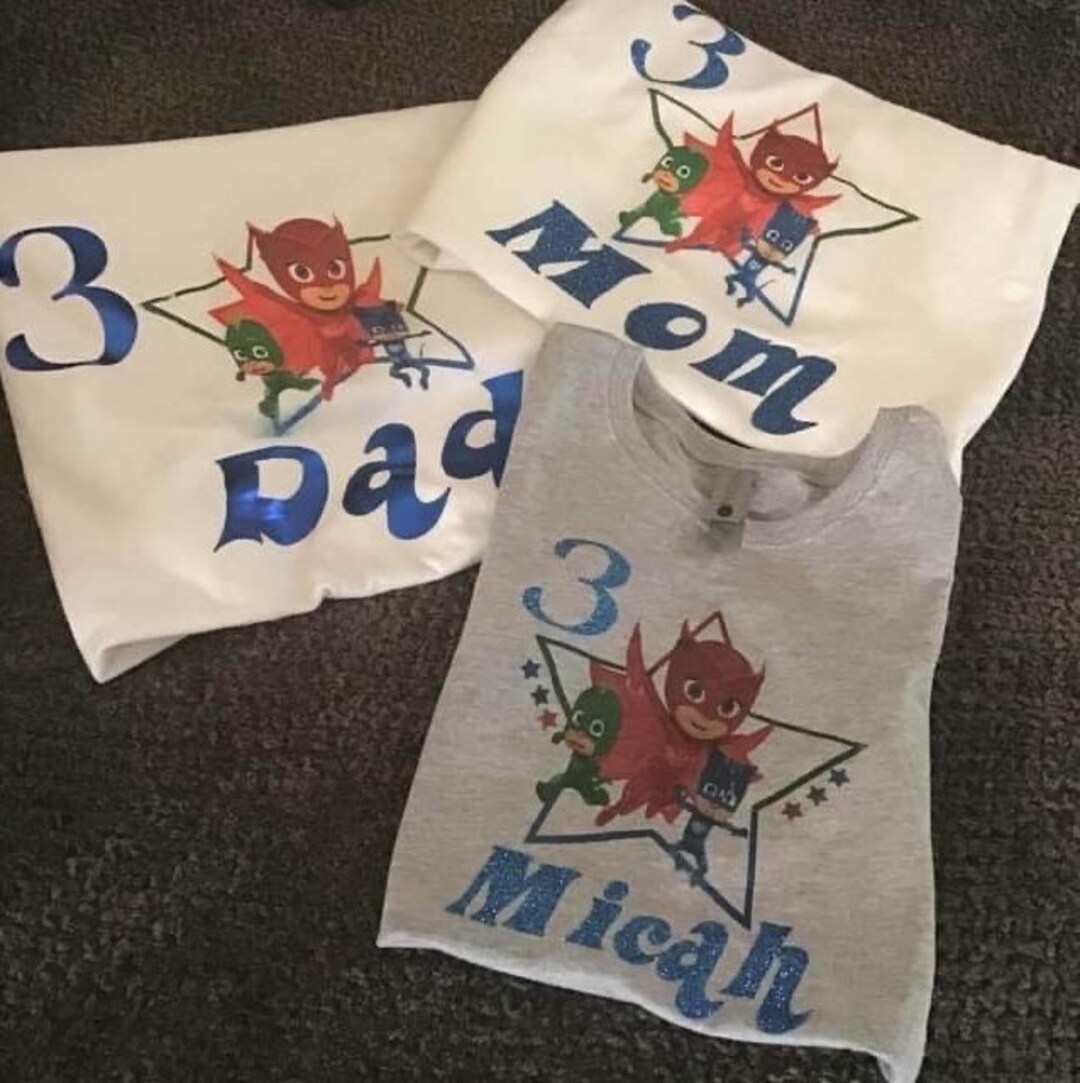 PJ Mask Birthday Shirts - Etsy
