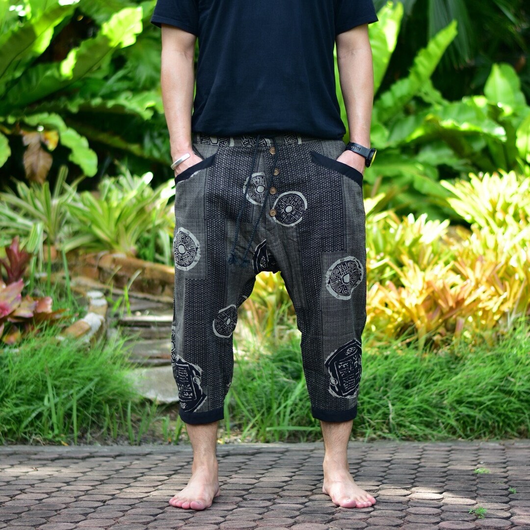 Capri Hammer Pants, Harem Pants, Baggy Pants, Hip Hop Pants, Dark Gray ...