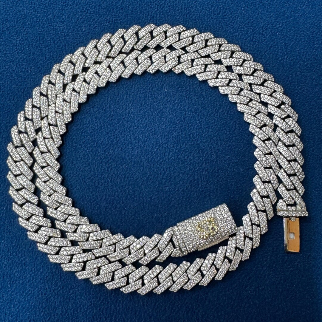 10mm VVS Diamond Custom Lock Miami Cuban Link Chain, Hip Hop Cuban Link ...