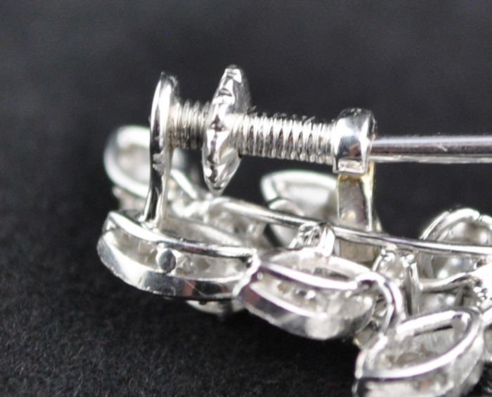 Authentic Antique Diamond Brooch With 57 Brilliant Cut Diamond - Etsy