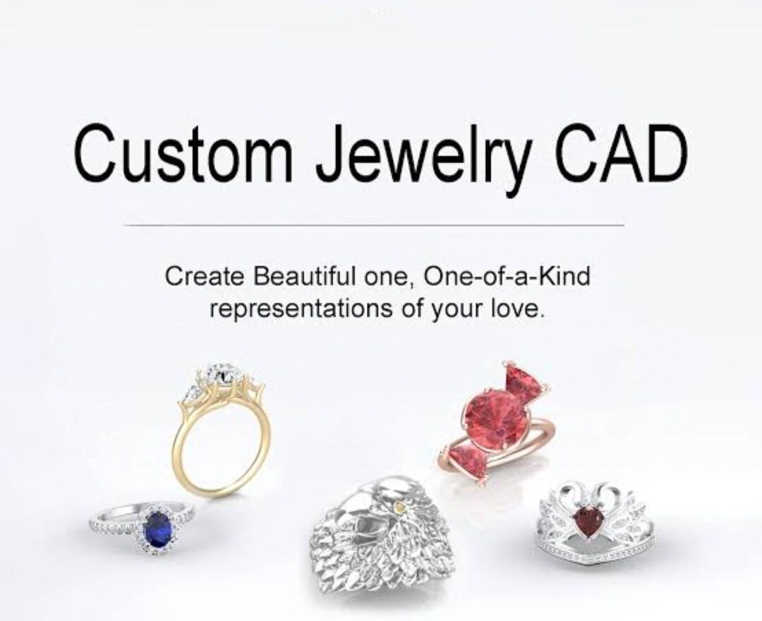 Custom Jewelry CAD Design Service, Bespoke Jewelry Crafting Service - Etsy