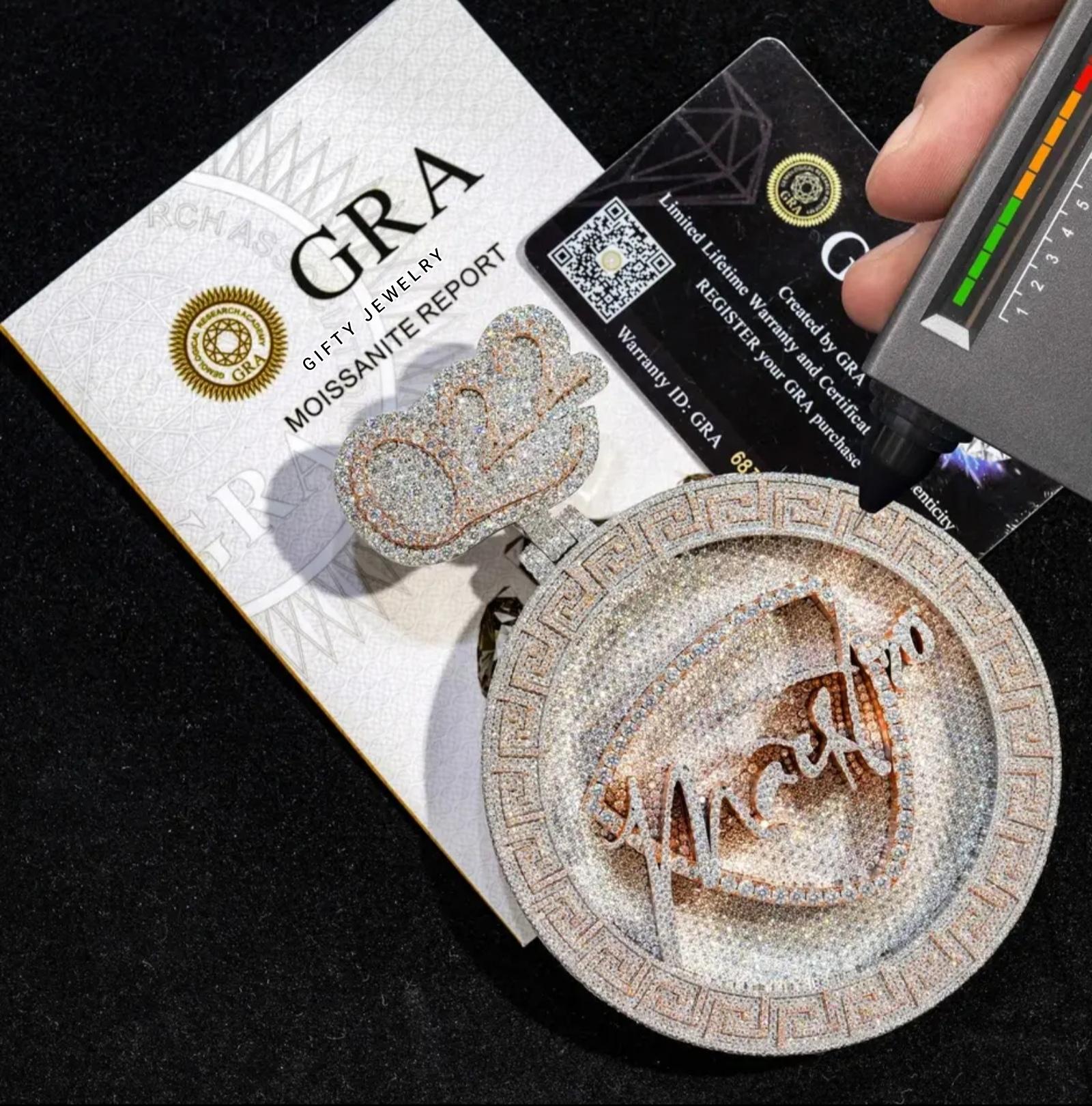 Custom Diamond Pendant Custom Engraved Pendant Hip Hop Pendant Antique ...