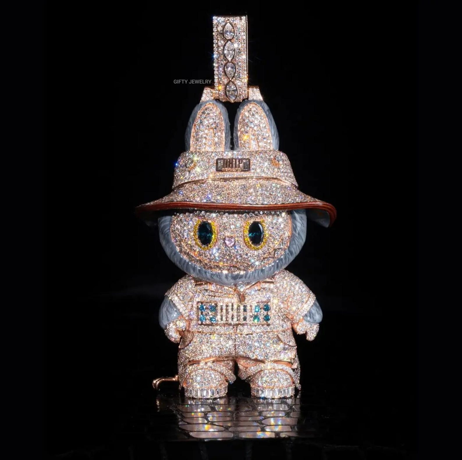 Iced Out Cartoon Face Pendant, Custom VVS1 Moissanite Diamond Silver ...