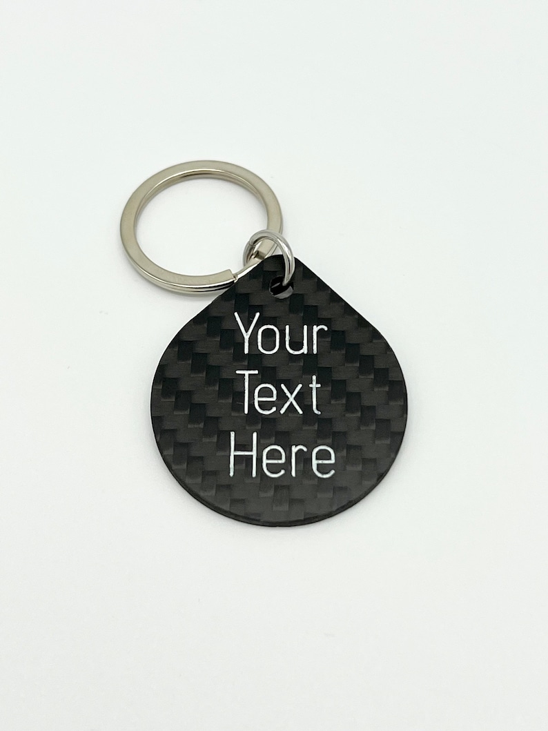 Custom Engraved Carbon Fiber Keychain - Etsy