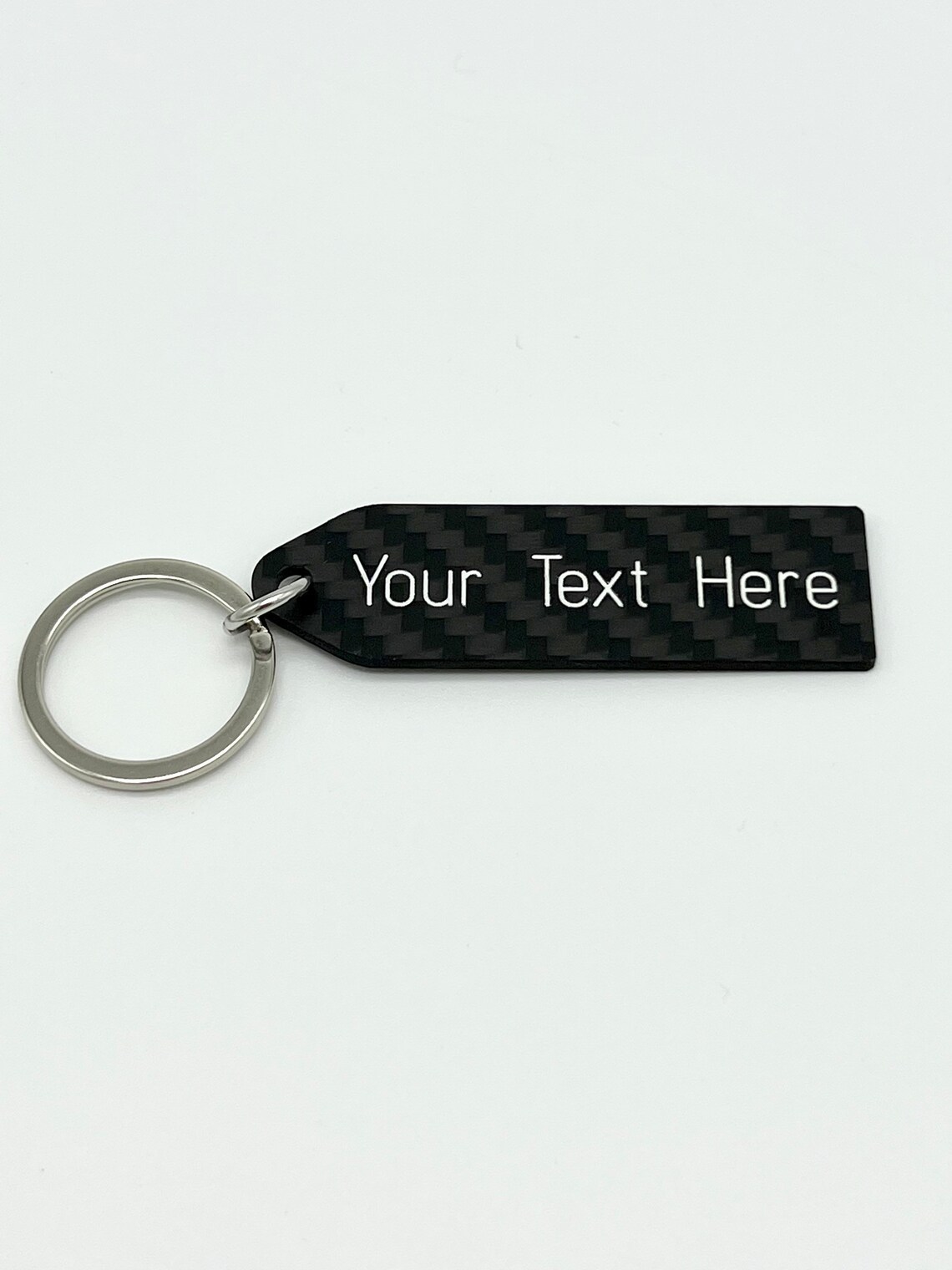 Custom Engraved Carbon Fiber Keychain - Etsy