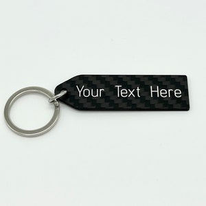 Custom Engraved Carbon Fiber Keychain - Etsy