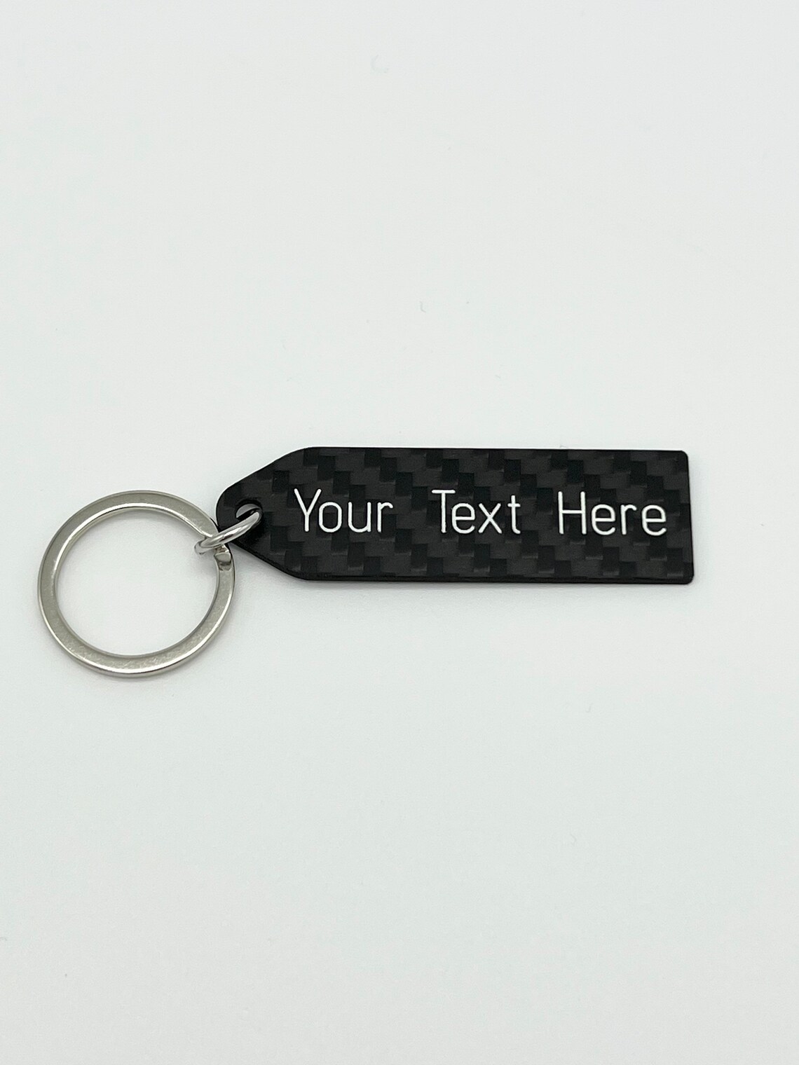Custom Engraved Carbon Fiber Keychain - Etsy