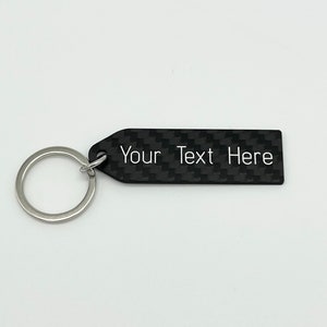 Custom Engraved Carbon Fiber Keychain - Etsy