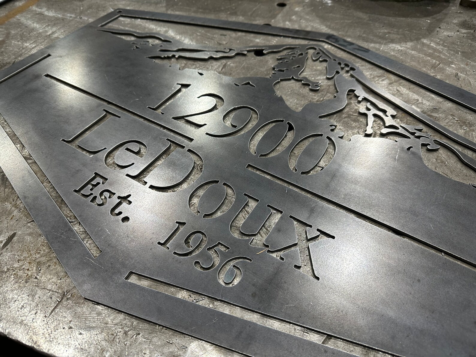 Mt. Hood Metal House Number and Name Sign - Etsy