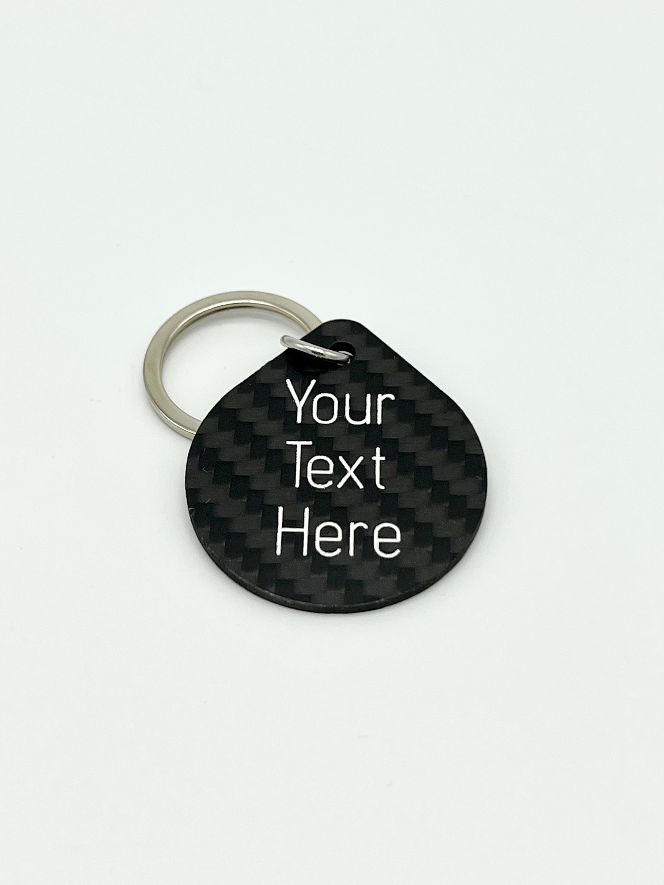 Custom Engraved Carbon Fiber Keychain - Etsy