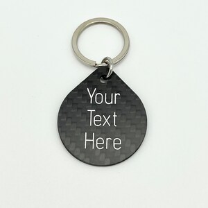 Custom Engraved Carbon Fiber Keychain - Etsy