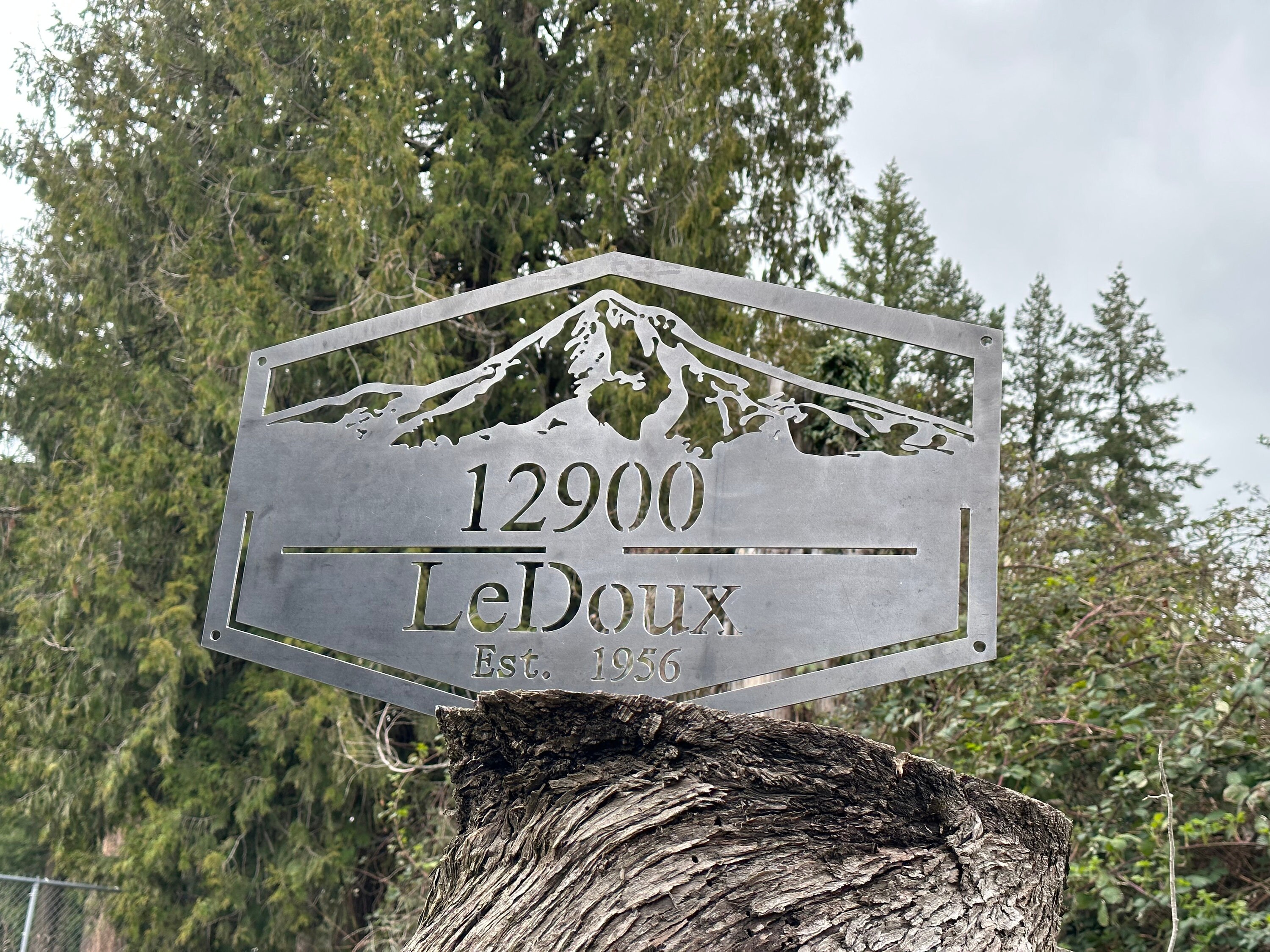 Mt. Hood Metal House Number and Name Sign - Etsy