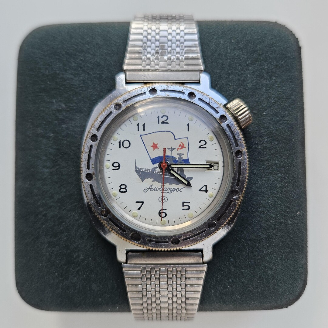 Vostok Amphibia Amphibian Boctok Wostok Vintage USSR Shape 2414A Soviet ...